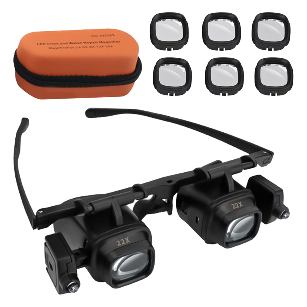 SHENERDA Head Mounted Magnifying Glasses Head Mounted Magnifier With ...
