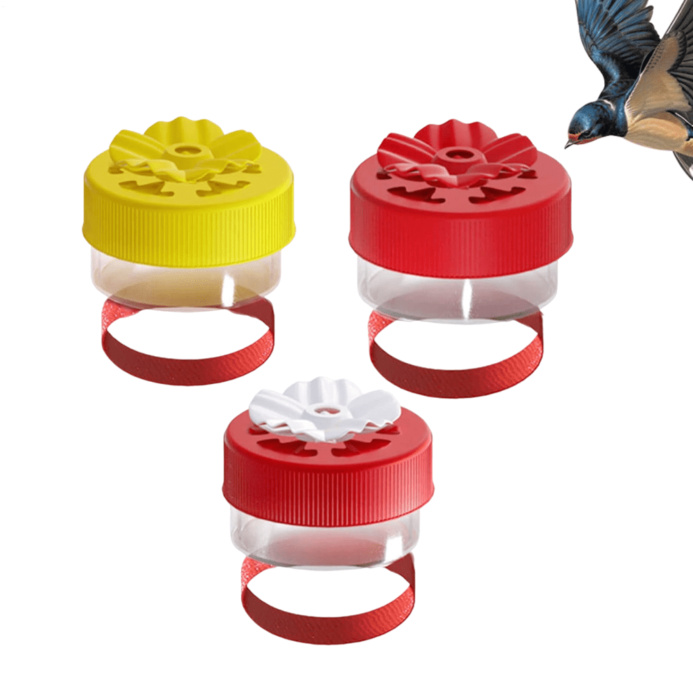 SHENERDA Hummingbird Hand Feeder 3 Pieces Flower Wild Bird Feeding Ring ...