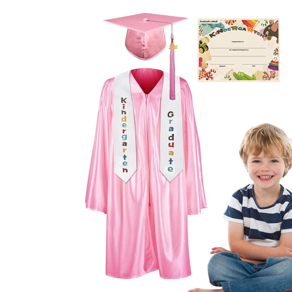 SHENERDA Kids Graduation Hat and Gown Child Graduation Dress Up Clothes ...