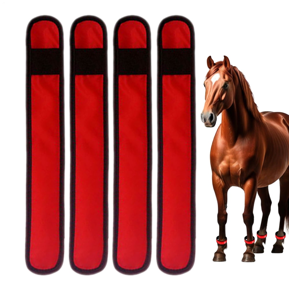 SHENERDA LED Horse Leg Bands 4 Pieces Safety Gear 4 Modes Horse Ankle ...