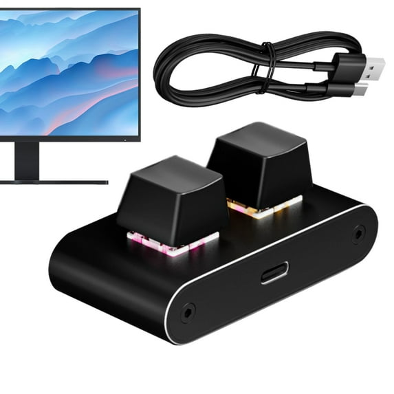 SHENERDA Macro Pad 2-Key Type-C Keypad 5-Character Setting Macro ...