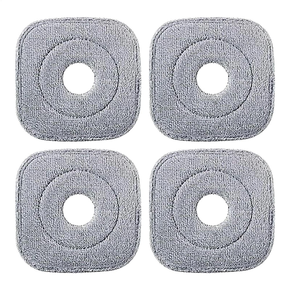 SHENERDA Mop Refill 4 Pieces Microfiber Refills Square Scrub Pad Highly ...
