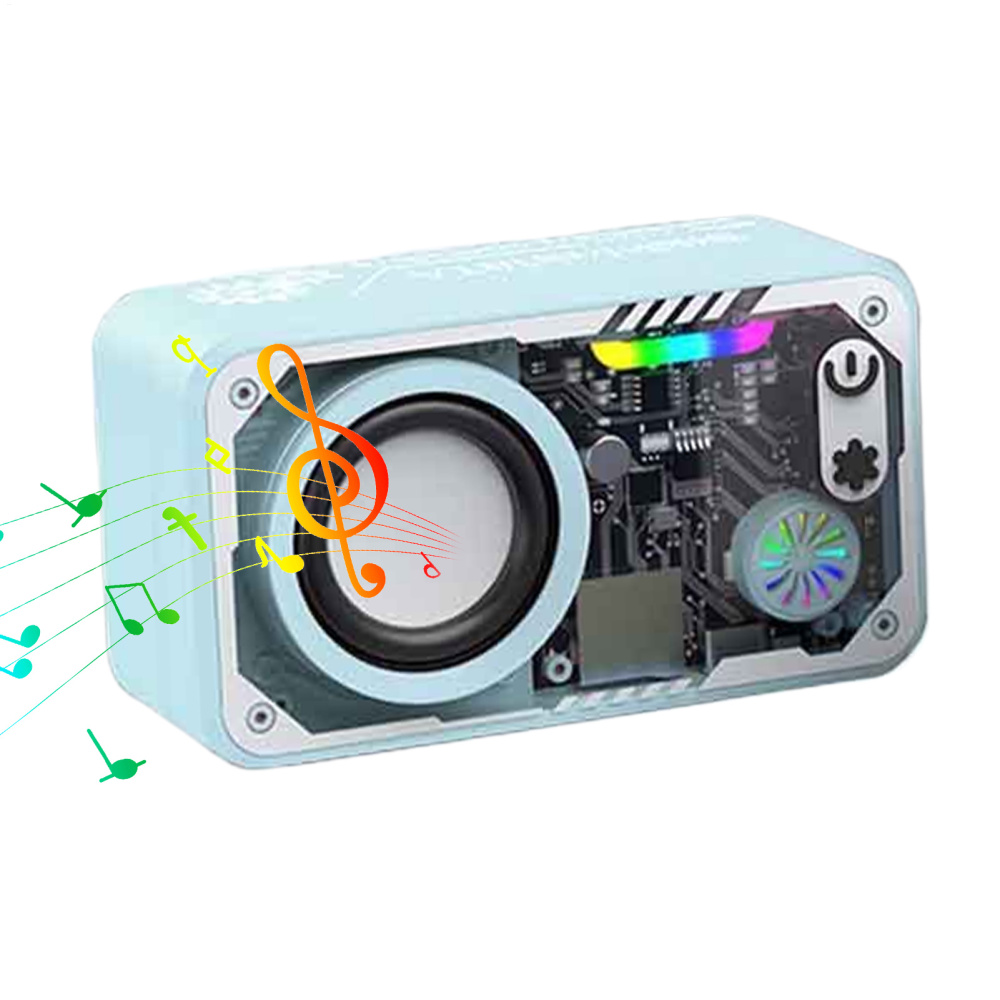SHENERDA Outdoor Speakers 3D Surround Audio Robot Style Wireless ...