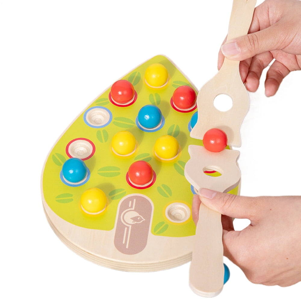 SHENERDA Panel Beads Game for Kids Bead Matching Game Wood Panel ...