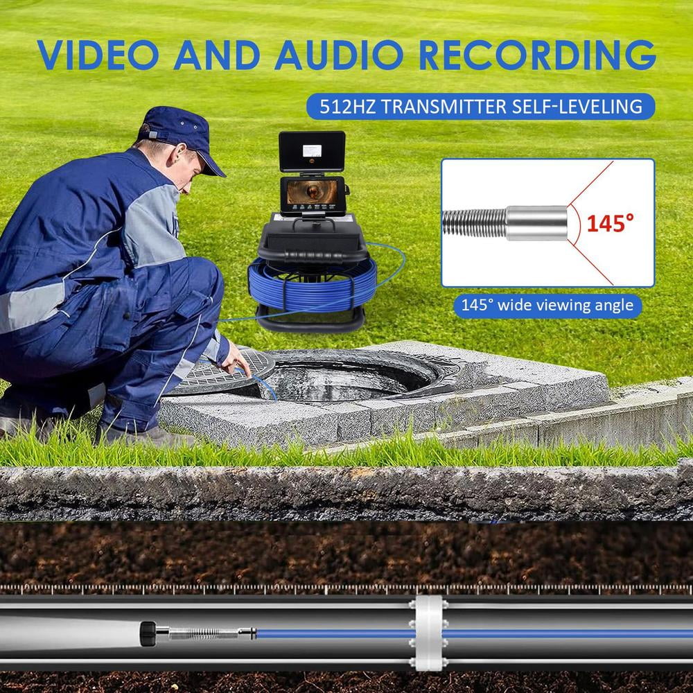 SHENERDA Sewer Camera Screen Sewer Drain Camera High-Resolution Screen ...