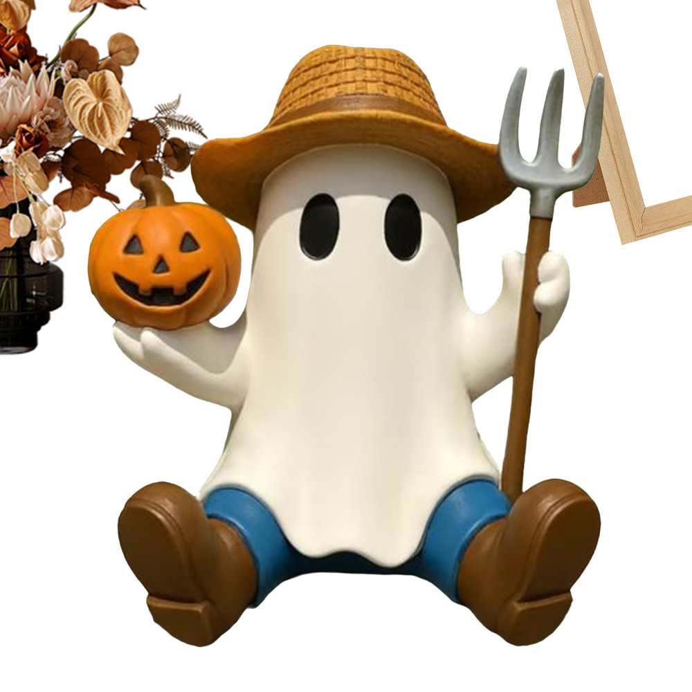 SHENERDA Small Ghost Figurine Halloween Sport Character Ghost Figurine ...