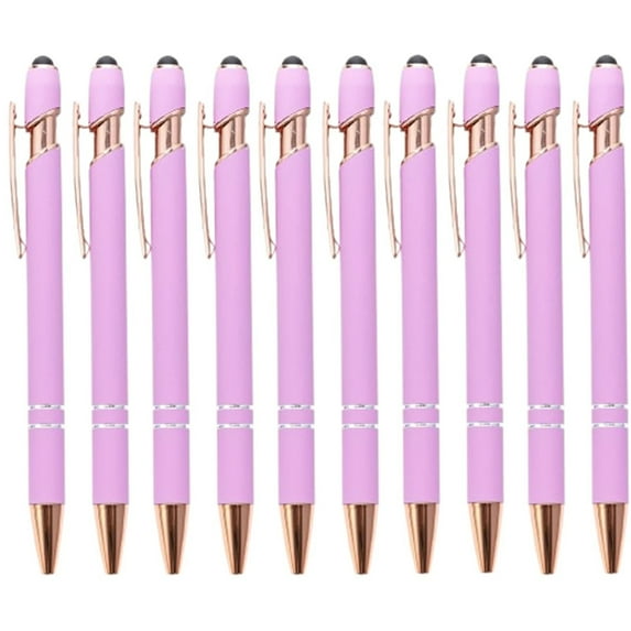 SHENGLUO Clearnce 12 Pack Ballpoint Pen with Stylus Tip, 1.0 mm Black ...