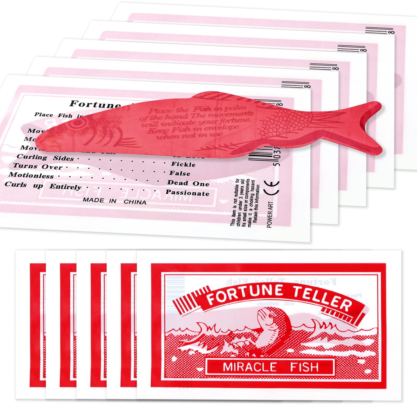 SHENGSEN 200 Packs Fortune Teller Miracle Fish-Fortune Telling Fish for ...