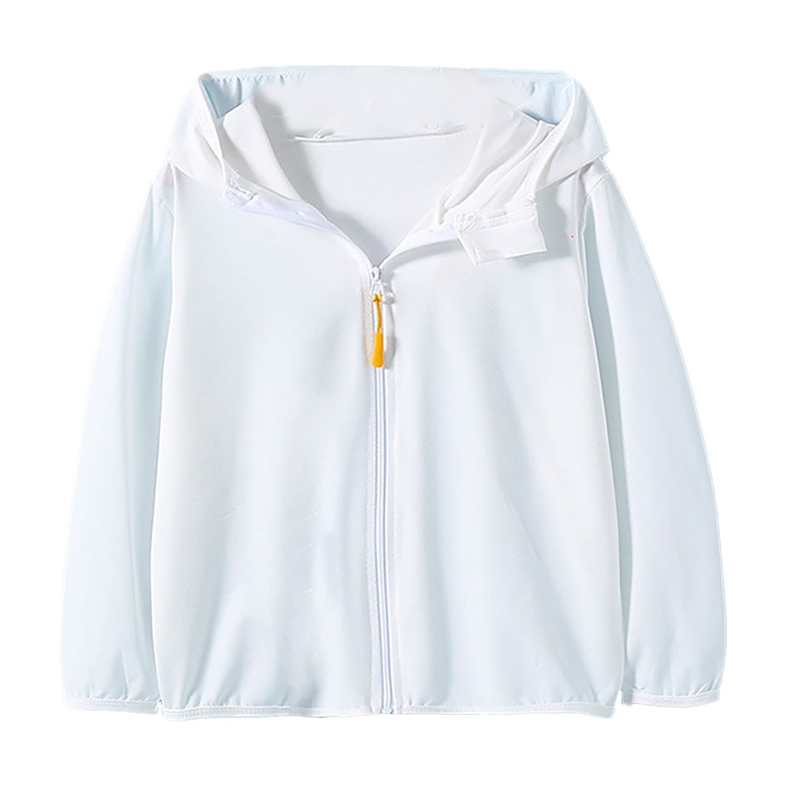 SHENGSI Girls and Boys Summer Solid Color Icy Hooded Zipper Sun ...