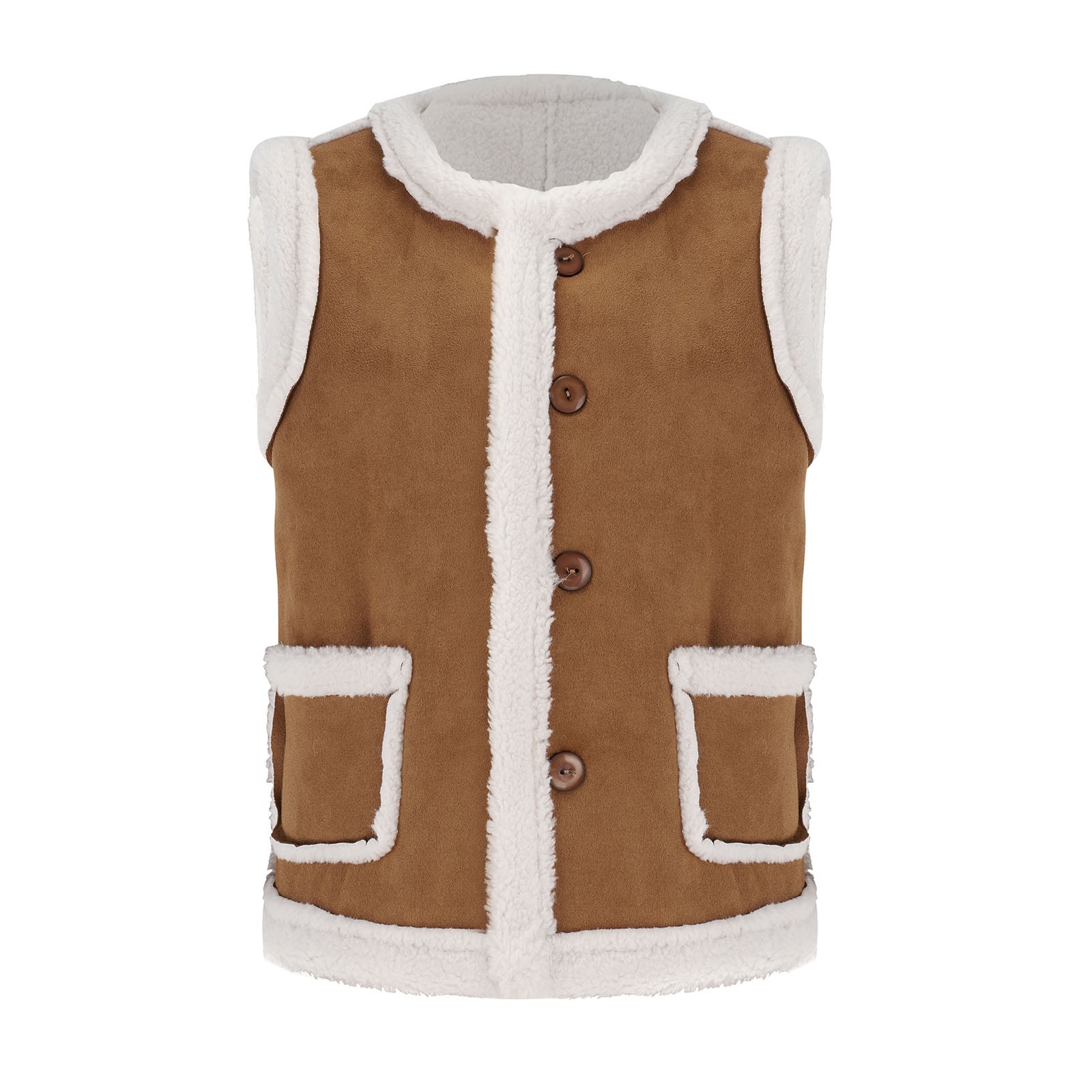 SHENGSI Vest Jacket Women Wearing A Vest with Velvet On Both Sides ...