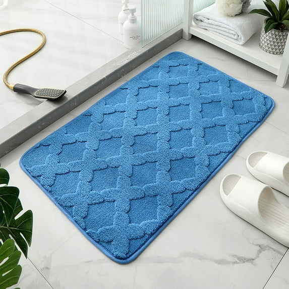SHENGXINY Bathroom Rugs, Thickened Absorbent Non-Slip Floor Mat for ...