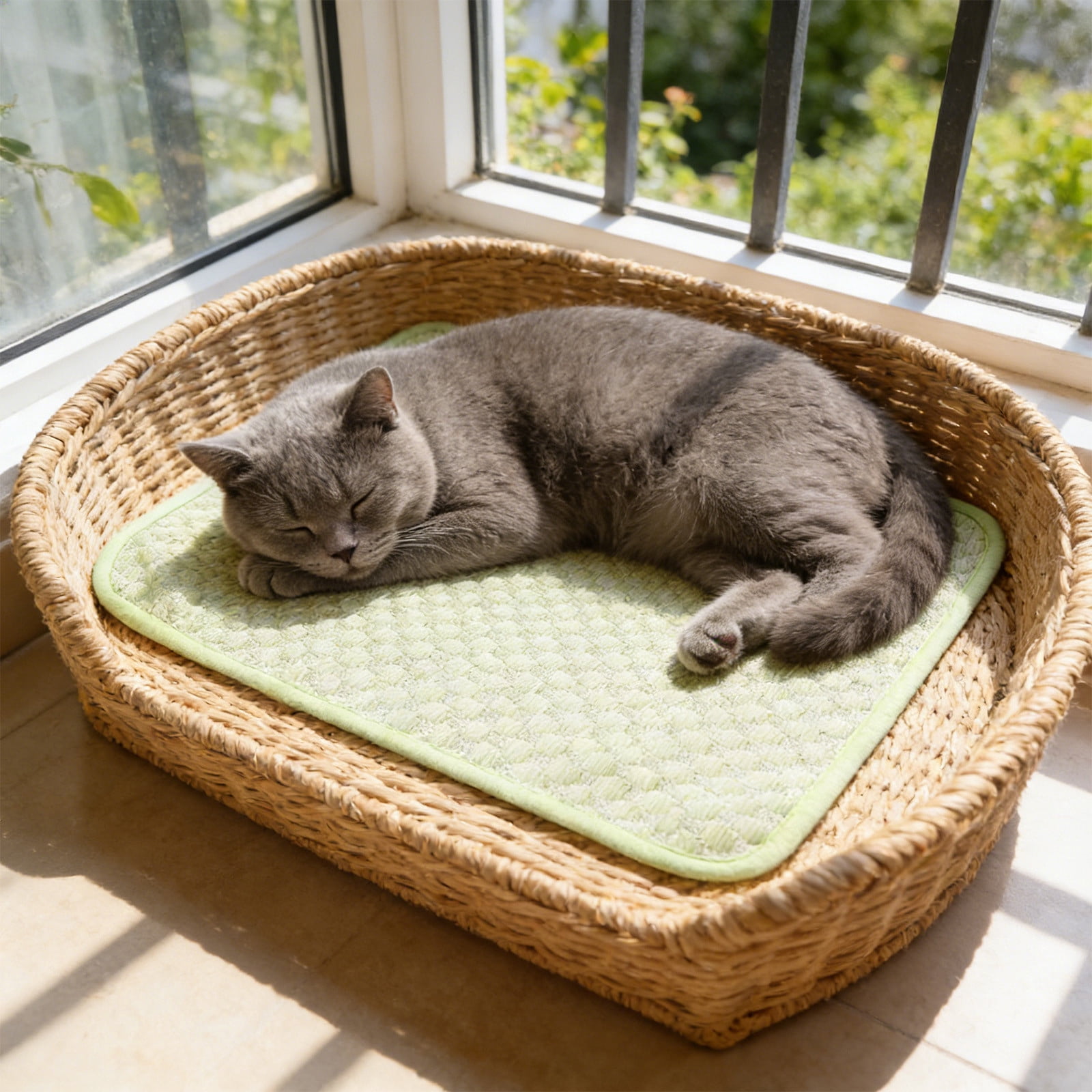 SHENGXINY Dog Bed Summer Cooling Removable Sleeping Mat with Rest ...