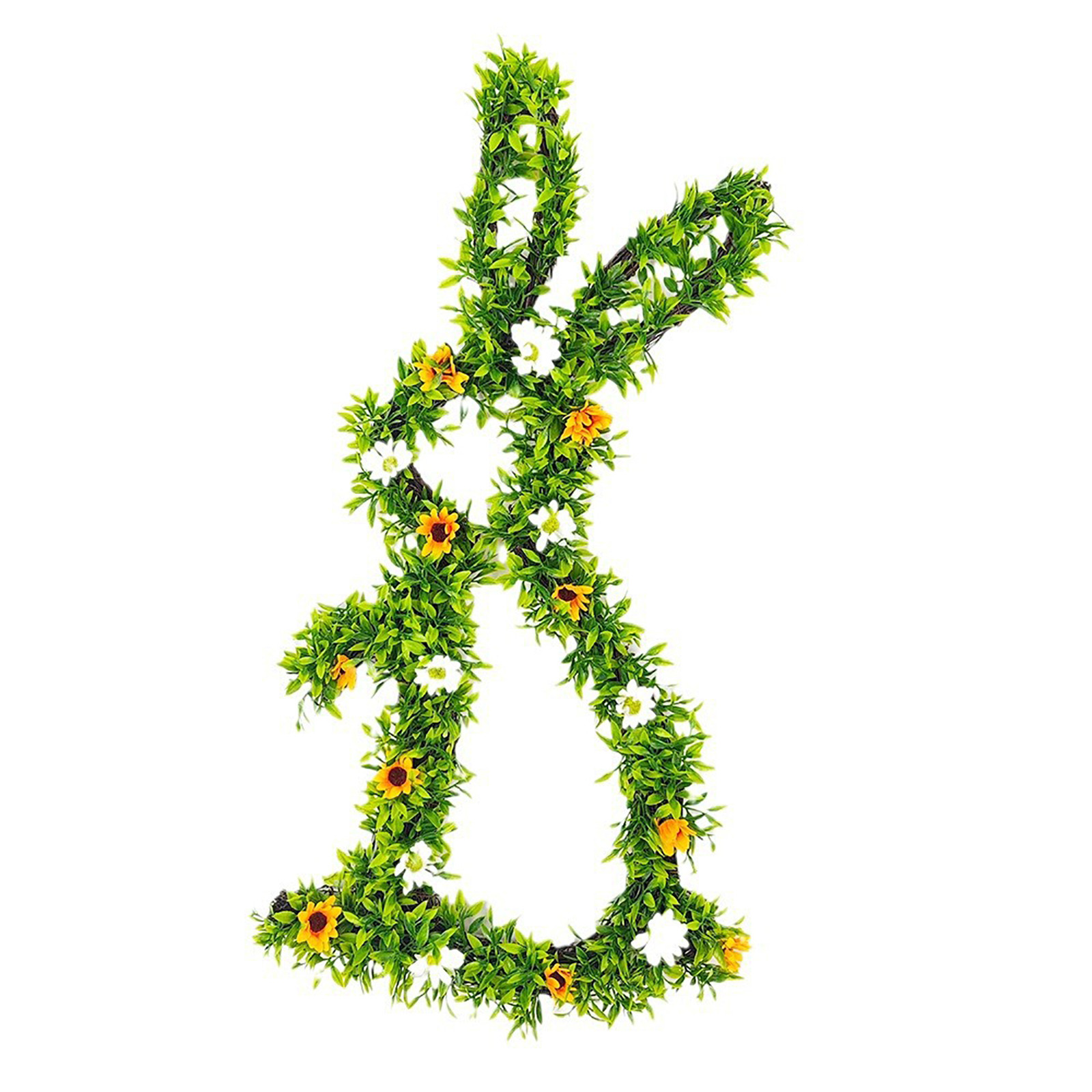 SHENGXINY Easter Bunny Wreath Clearance Easter Wreath Rabbit Ear ...