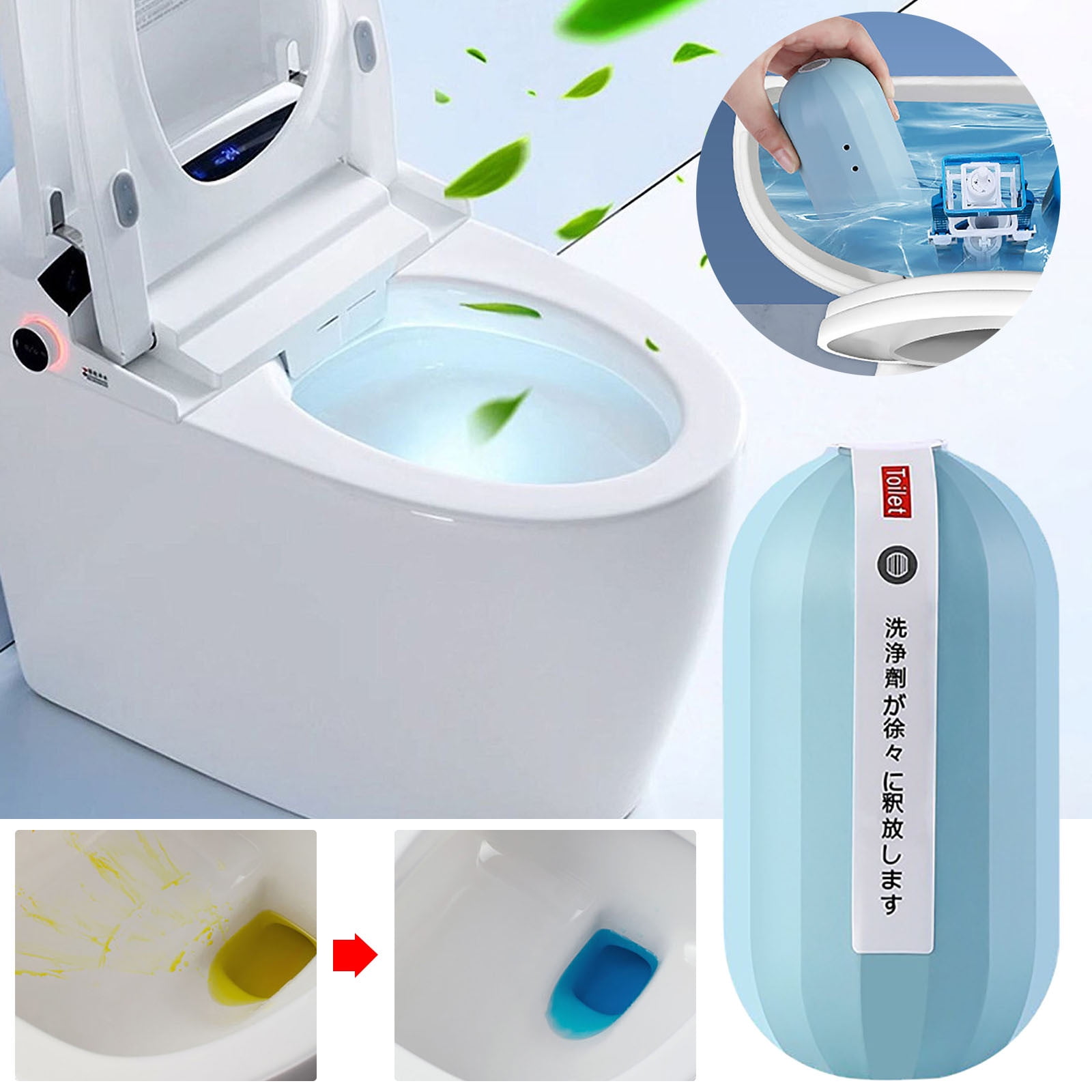 SHENGXINY Toilet Bowl Cleaners, Blue Toilet Bowl Cleaner Block for ...