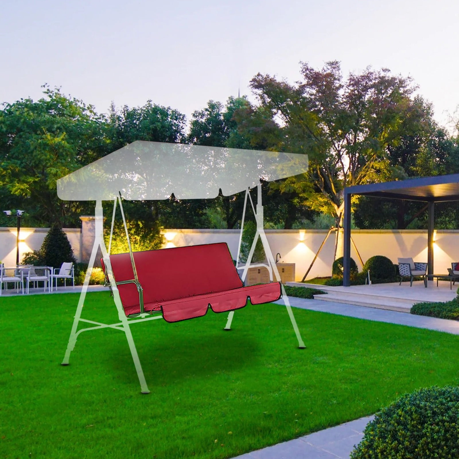 SHENGXINY Waterproof Canopy Clearance Swing Waterproof Polyester Cloth Seat Cover, Garden Swing ...