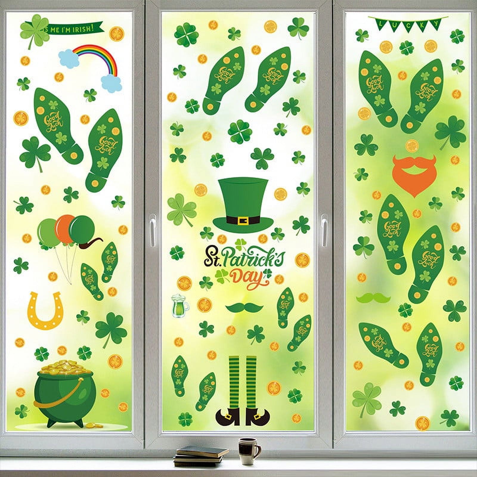 SHENGXINYPatricks Day Sticker Clearance Ireland St. Patrick Window ...