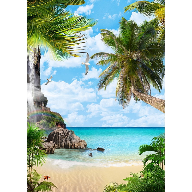 SHENGYONGBAO Sandy Beach Holiday Summer Photography Backdrop Prop ...
