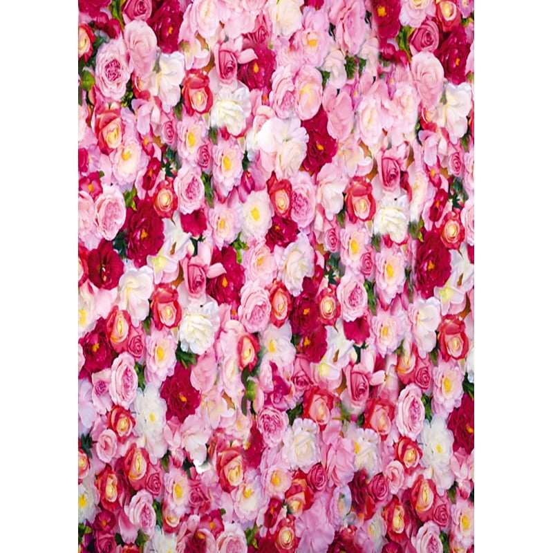 SHENGYONGBAO Vinyl Photography Backdrops Prop Flower Wall Wood Floor ...