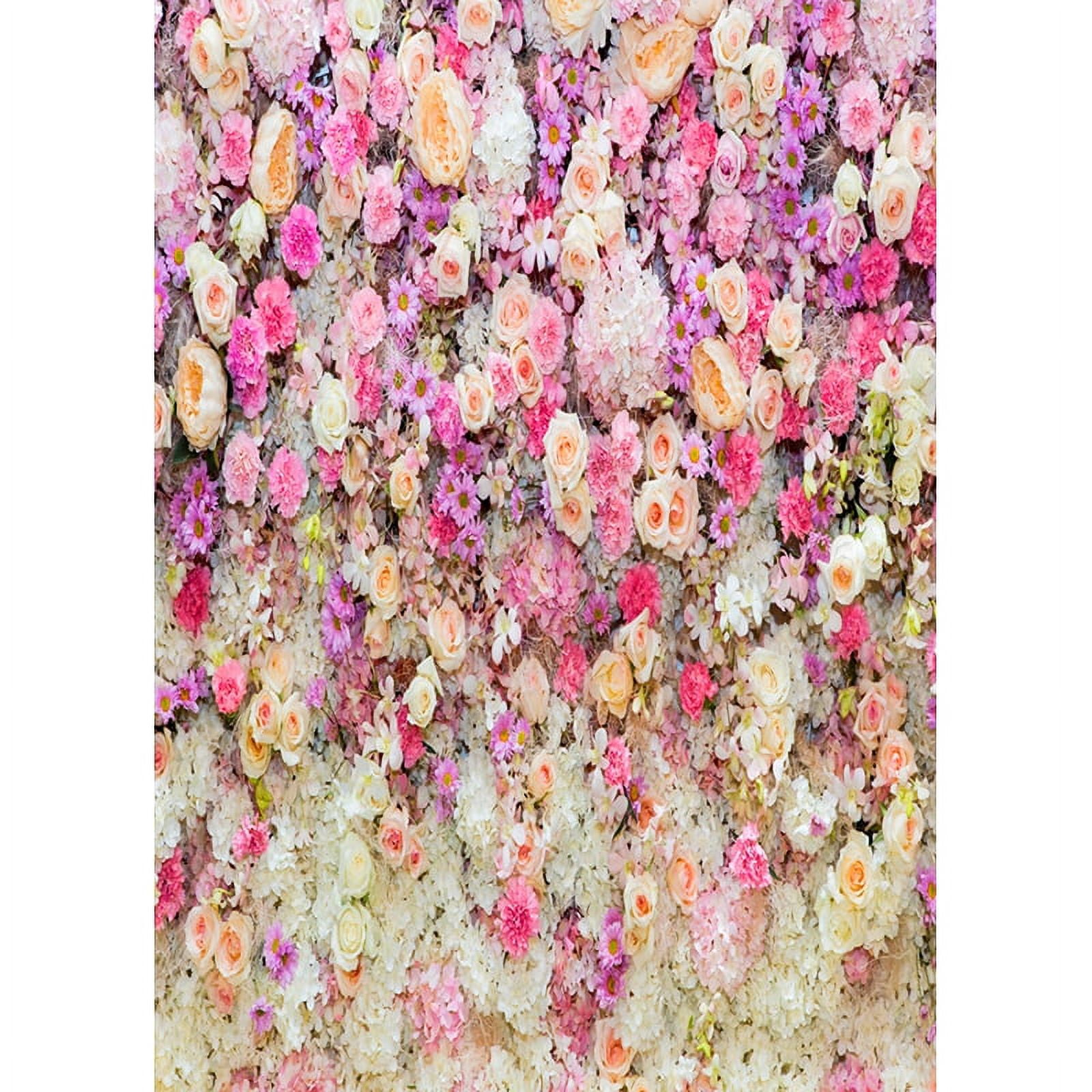 SHENGYONGBAO Vinyl Photography Backdrops Prop Flower Wall Wood Floor ...