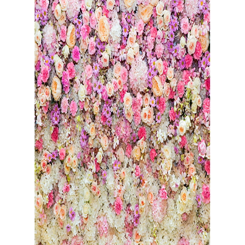 SHENGYONGBAO Vinyl Photography Backdrops Prop Flower Wall Wood Floor ...