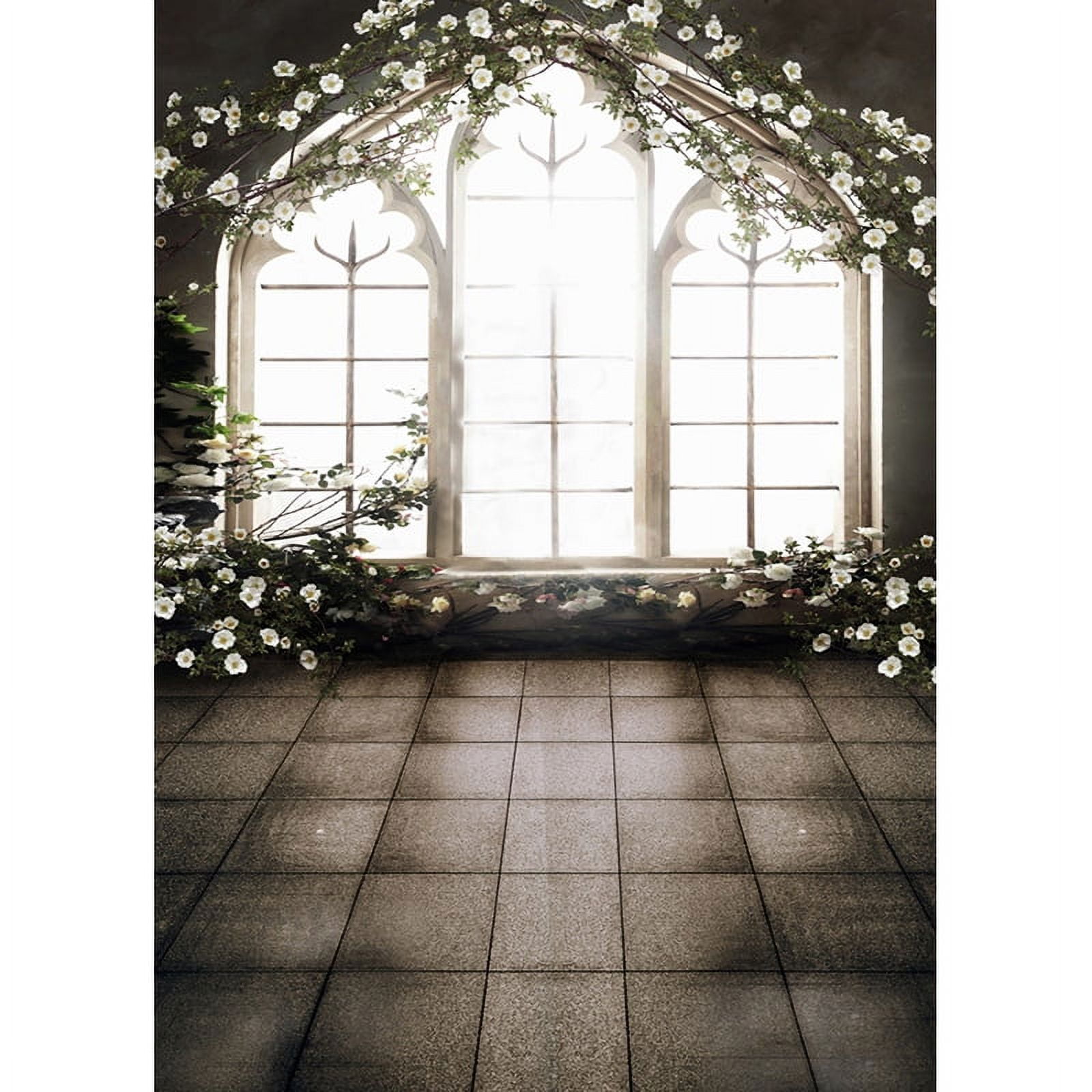 SHENGYONGBAO Vinyl Photography Backdrops Prop Flower Wall Wood Floor ...