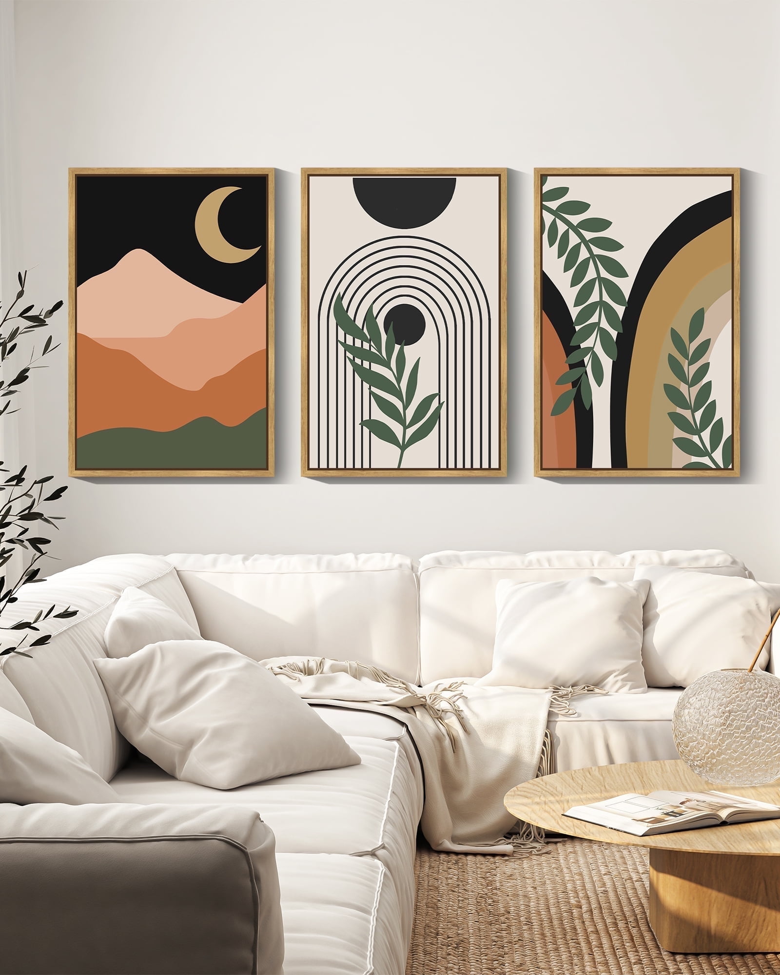 SHENIFY Boho Wall Art Abstract Decor Bohemian Canvas Prints Ready to ...