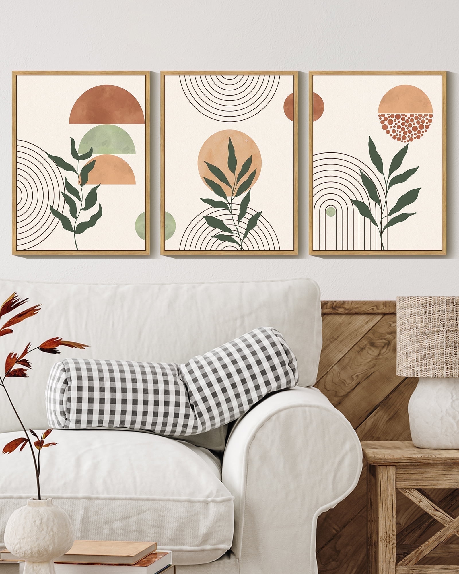 SHENIFY Boho Wall Art Sage Plant Botanical Bohemain Wall Printing ...