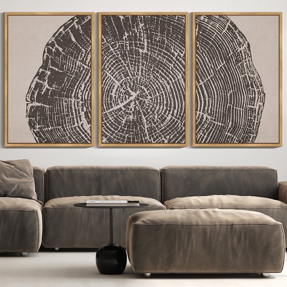 SHENIFY large 24x36in3pcs Natural Framed Farmhouse Vintage Wall Art Set ...
