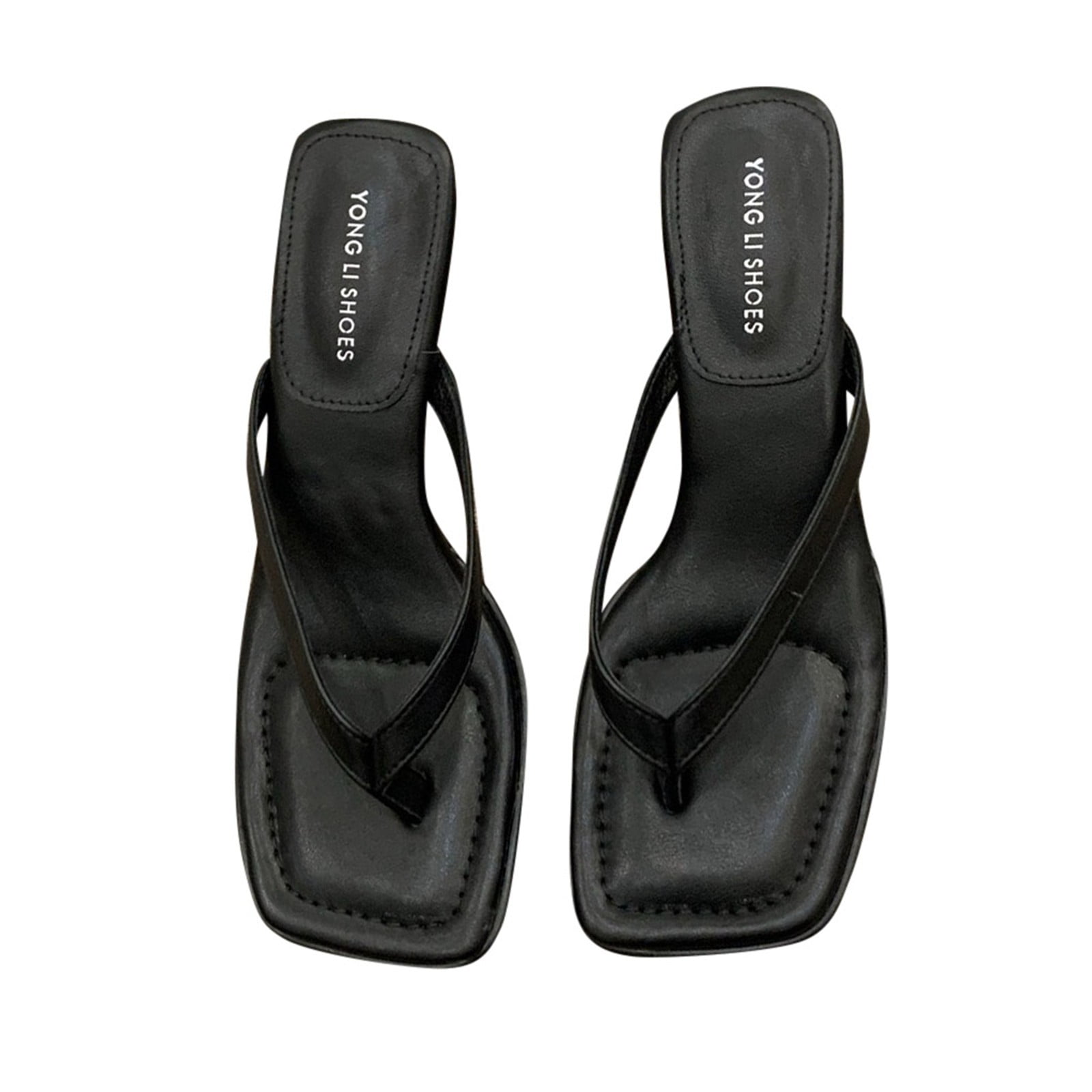 SHENJUA Sandals for Women 2025 Comfortable French Style Strappy Heeled ...