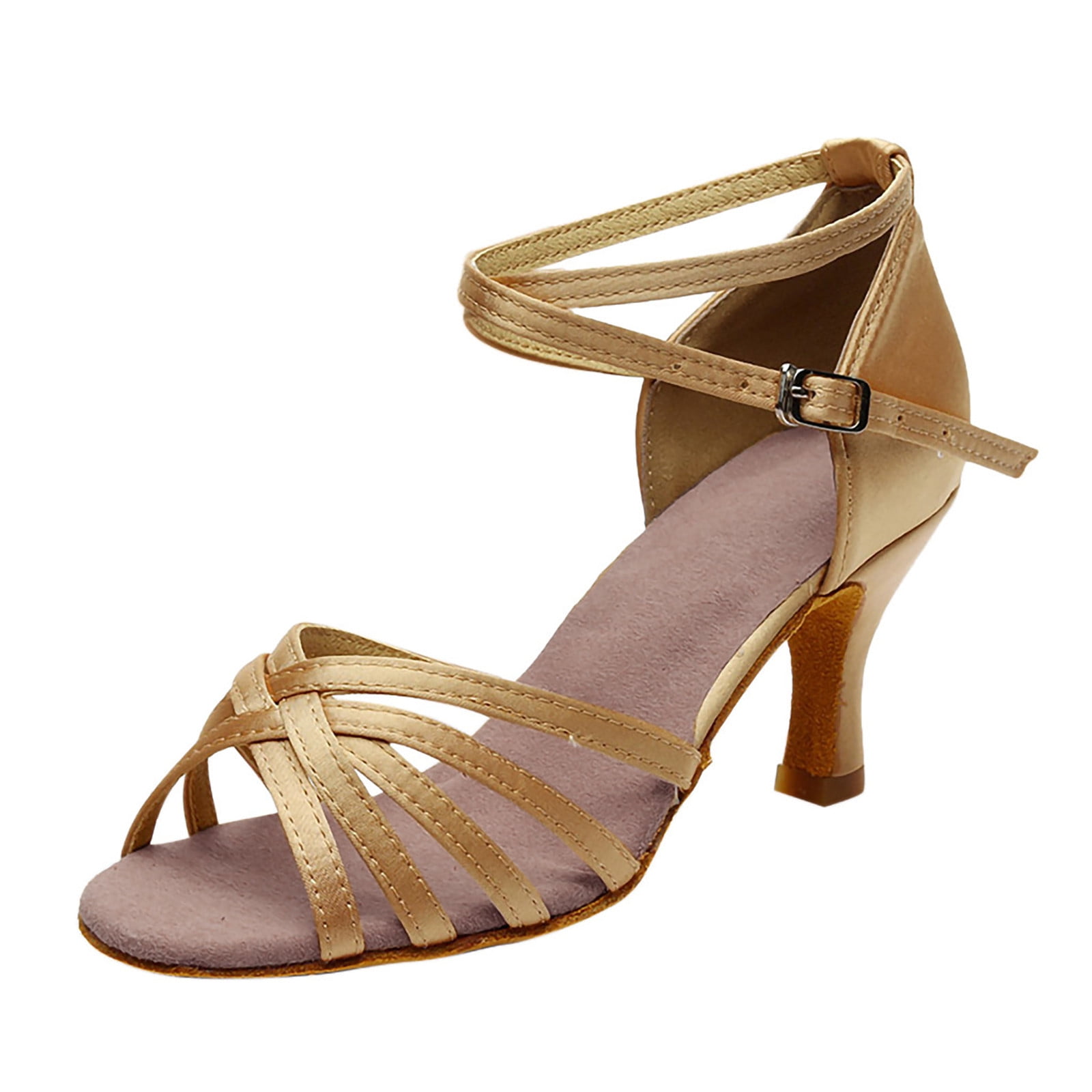 SHENJUA Sandals for Women 2025 Fashion Latin Dancing Salsa Ballroom ...