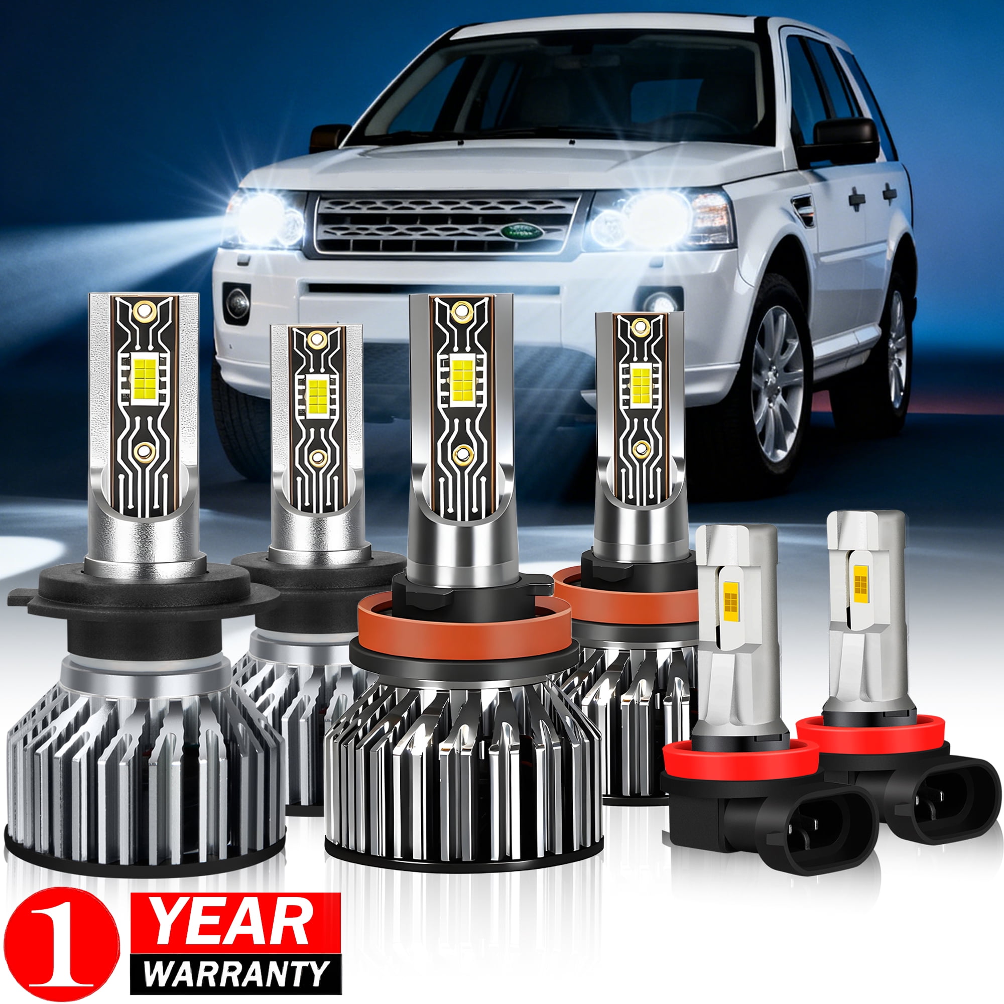For Land Rover LR2 LR4 2010 2011 2012 2013 2014 2015 LED Headlight Fog ...