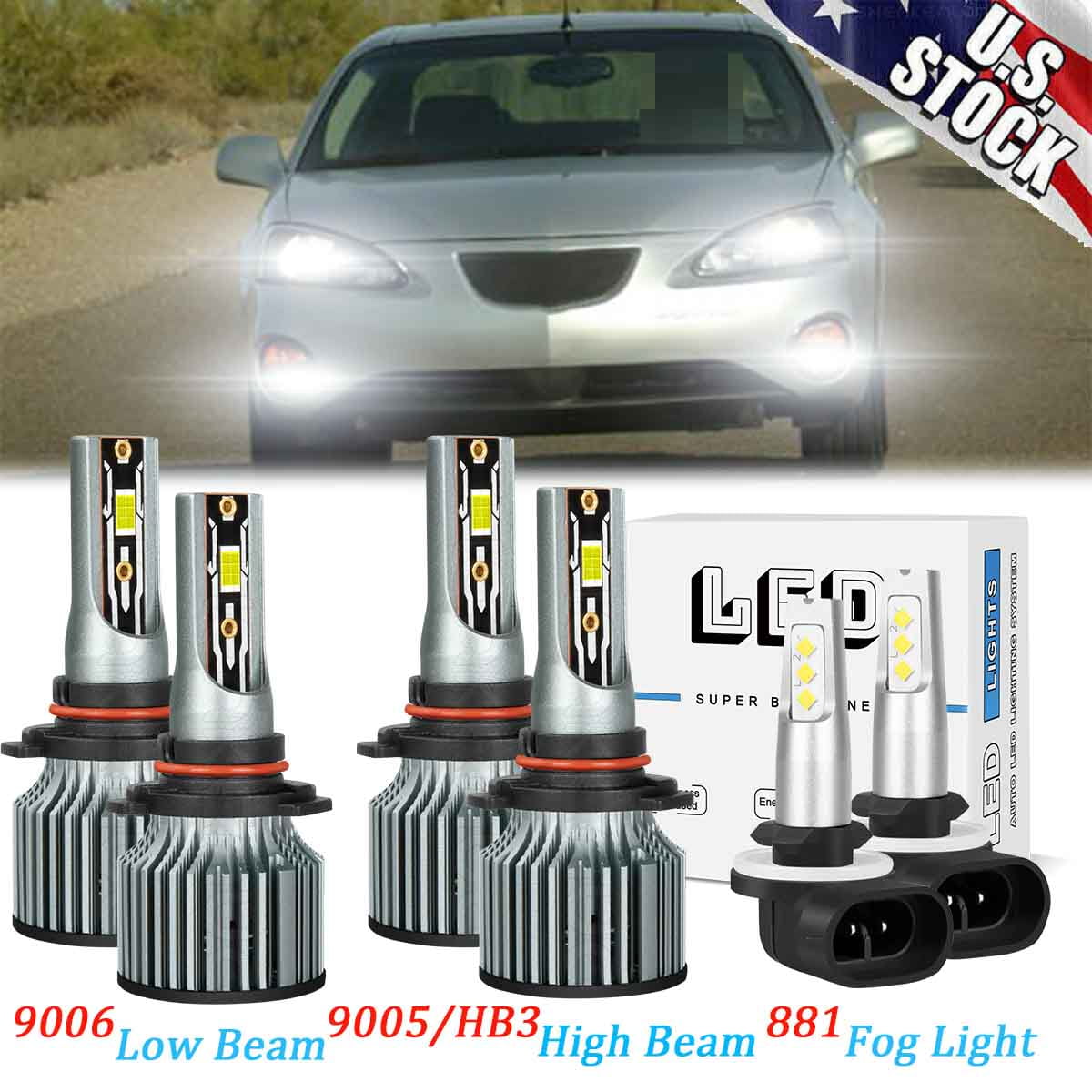 SHENKENUO Compatible for Pontiac Grand Prix LED Lights 2004 2005 2006 ...