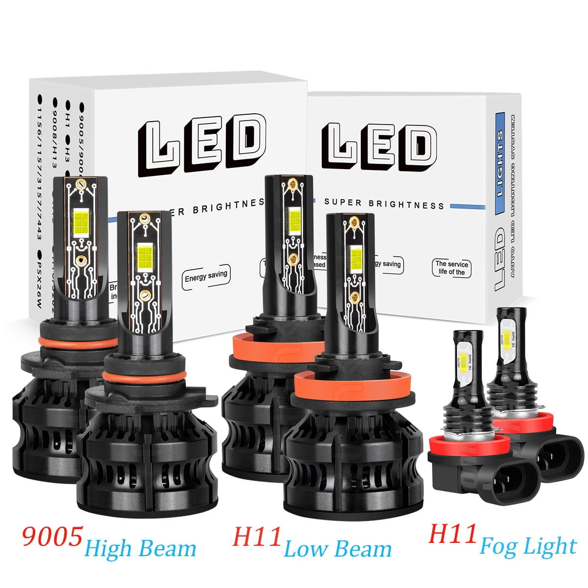 SHENKENUO For Ford ESCAPE 2017-2020 LED Headlight Bulbs,9005 High Beam ...