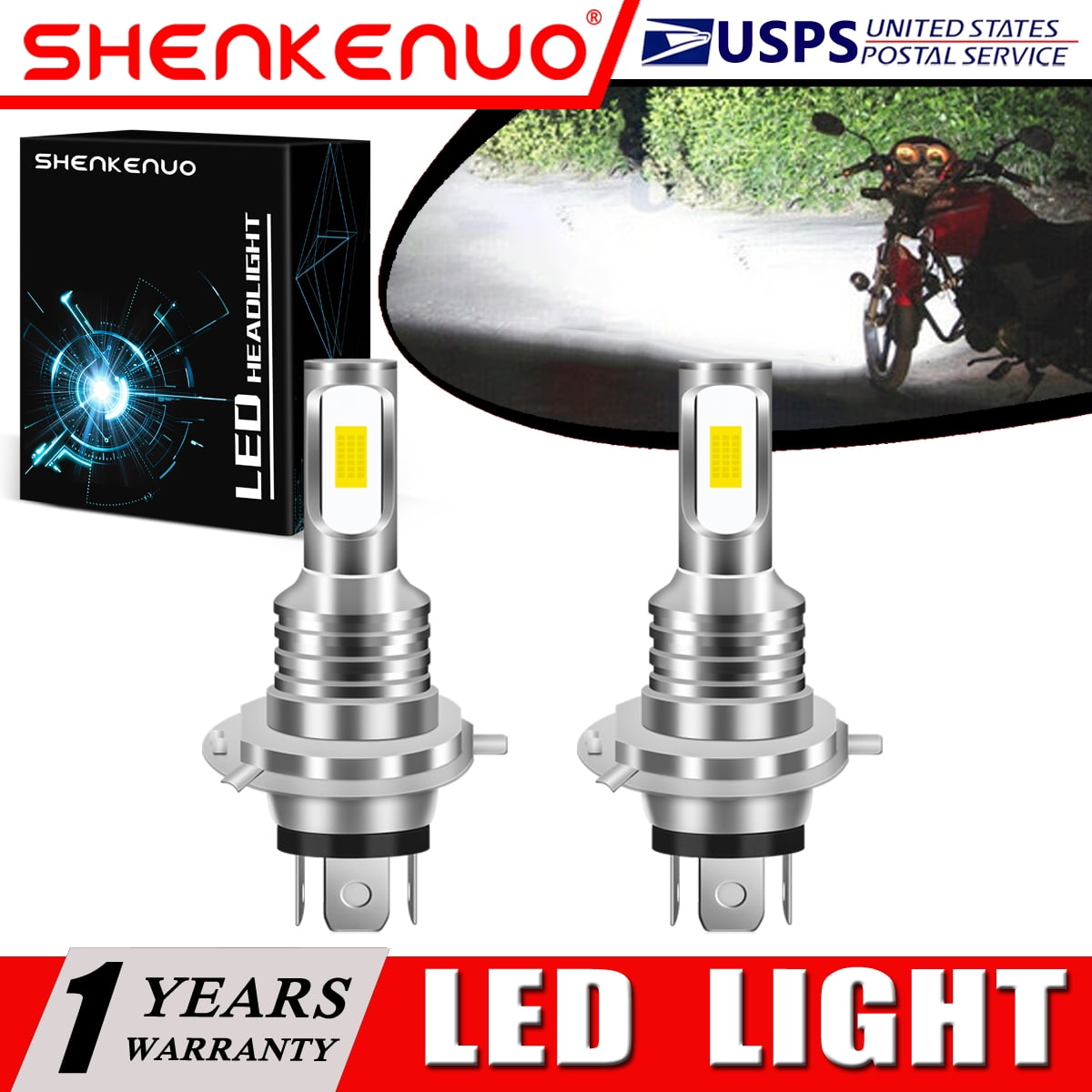 SHENKENUO For Kawasaki KZ1000D KZ1000G KZ1000J KZ1000R - LED Headlight ...