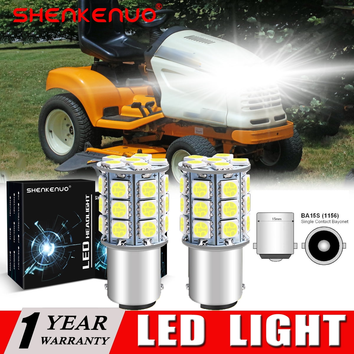 SHENKENUO SUPER BRIGHT LED light bulbs For Cub Cadet LTX1040 LTX1042 ...