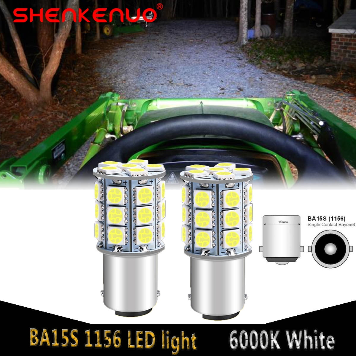 SHENKENUO SUPER BRIGHT LED light bulbs For Ford LGT Case Ingersoll John ...