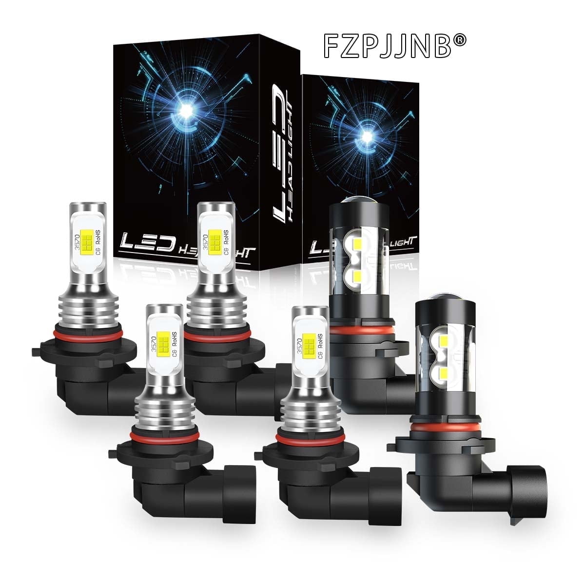 SHENKENUO for Jeep Grand Cherokee 1999-2004 LED Headlight Bulbs High ...