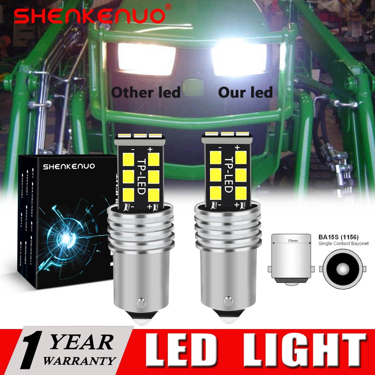 SHENKENUO for Troy-Bilt Cub Cadet Deere Lawn Tractor 1156 DC 12v White ...