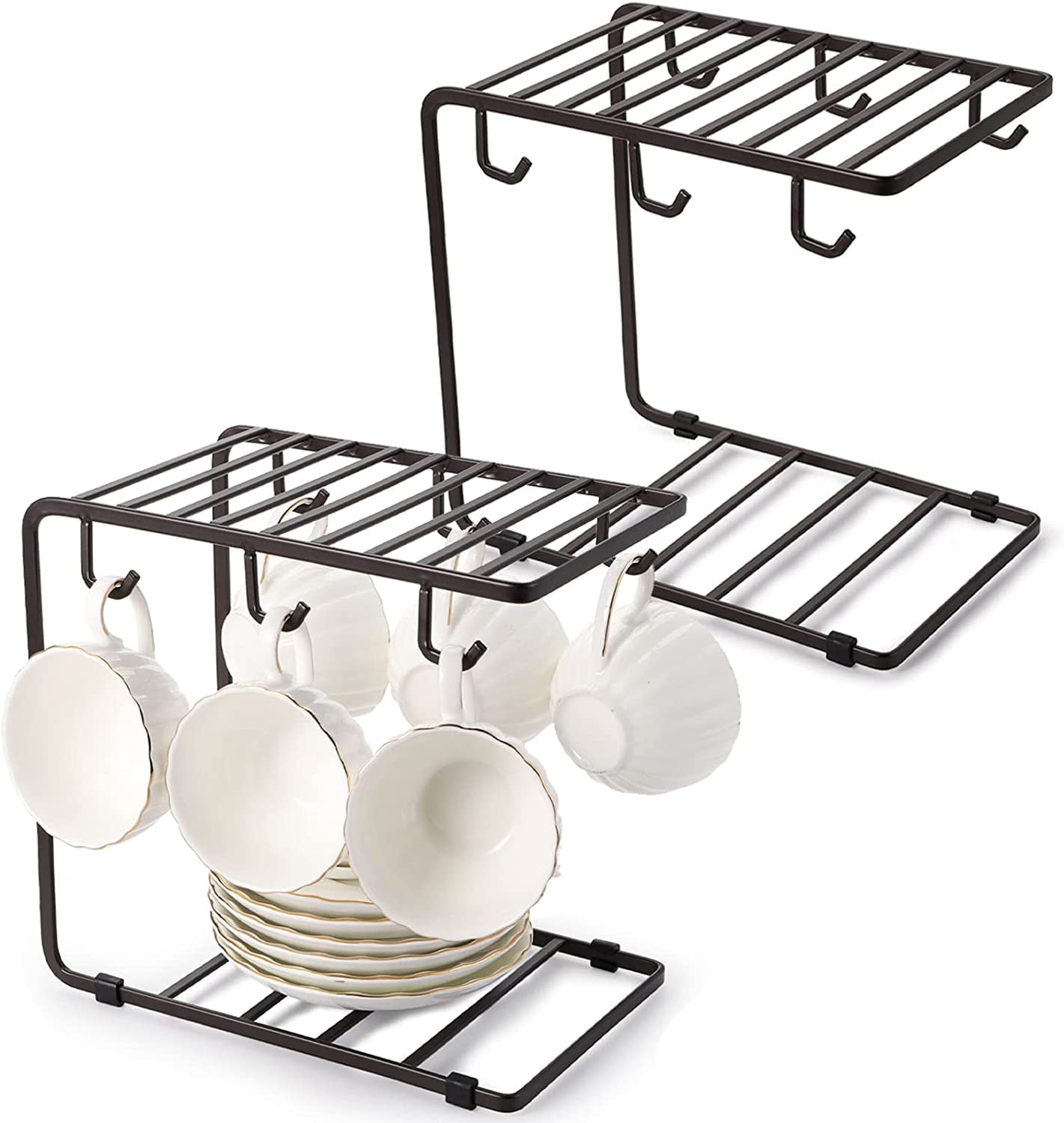 SHENSHA 2 Pack Metal Wire Tree Stand for Mug, Countertop or Pantry ...