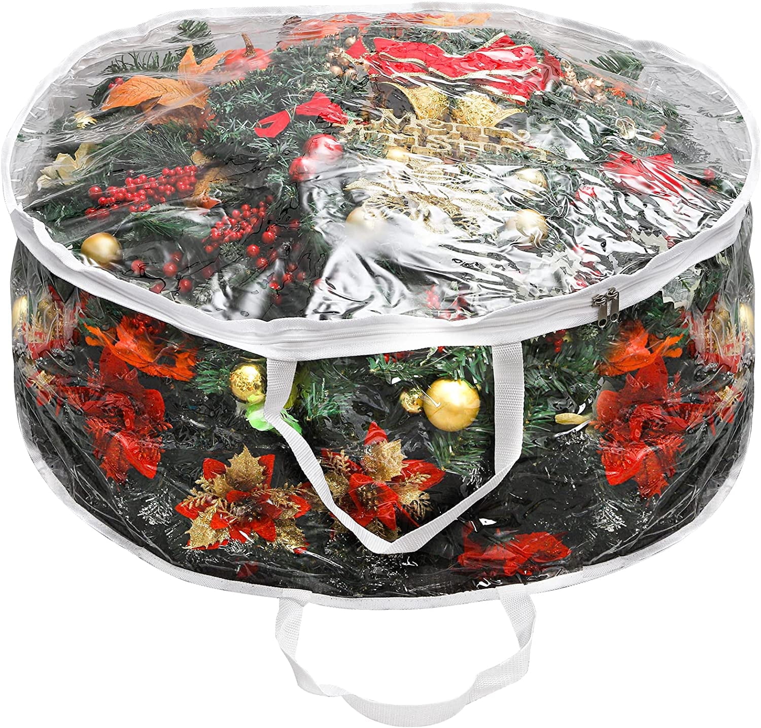 IEMIEBSHA Wreath Storage Bag, 30" X 8" Clear Everyday Bag, Christmas ...