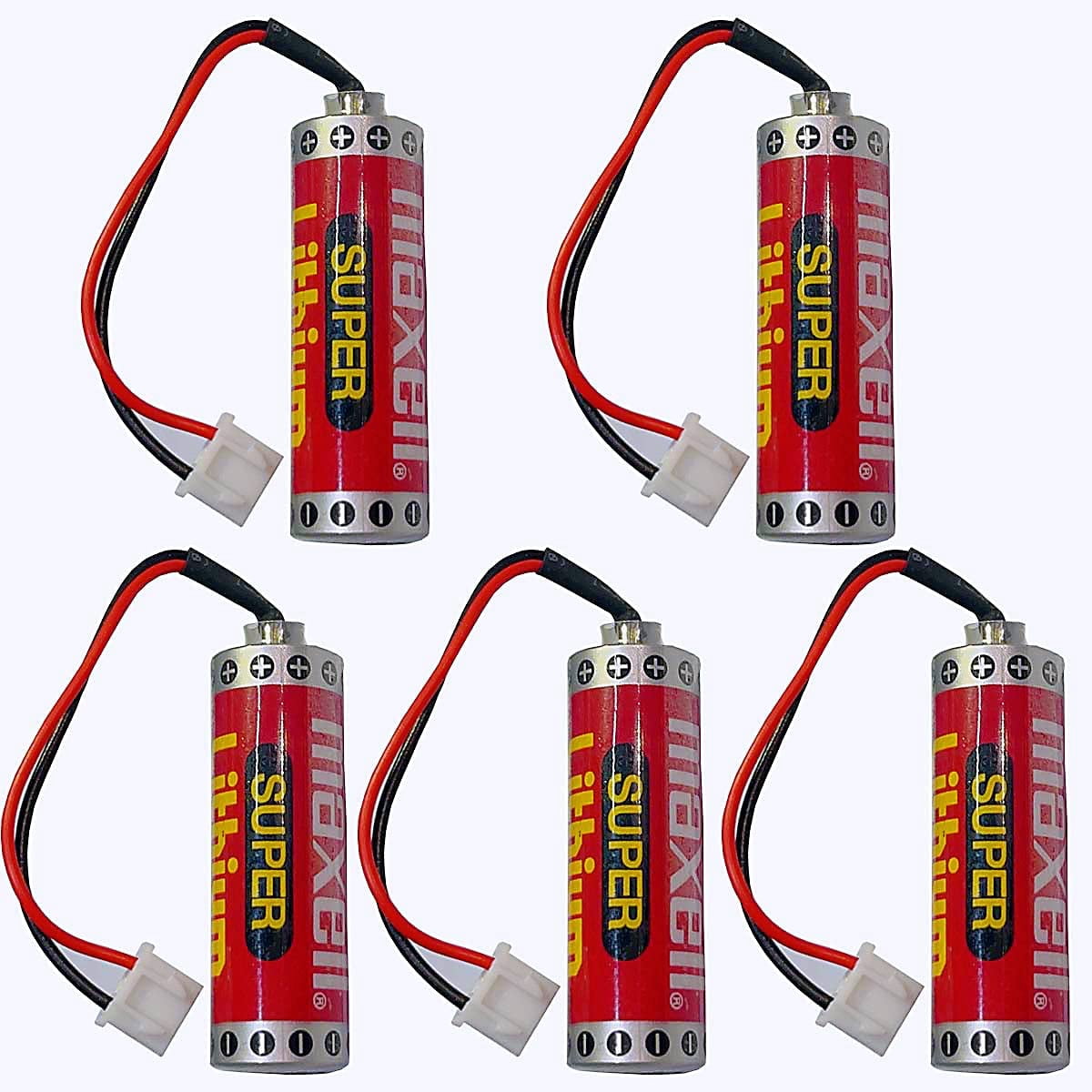 SHENYANG (5 Pack) MAXELL ER6C AA 3.6V 1800mAh PLC Battery for FX F2 ...