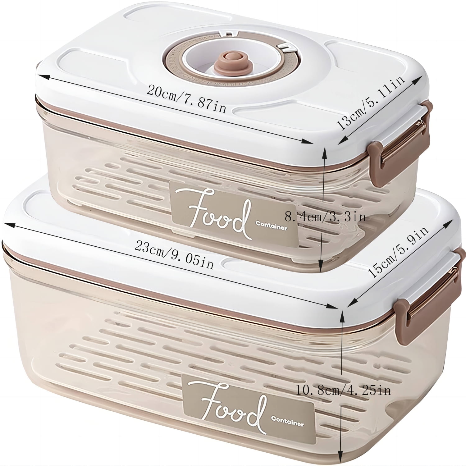 SHENZHXULIZX BPA-FREE Food Vacuum Seal Containers - Large 8.87cup and ...