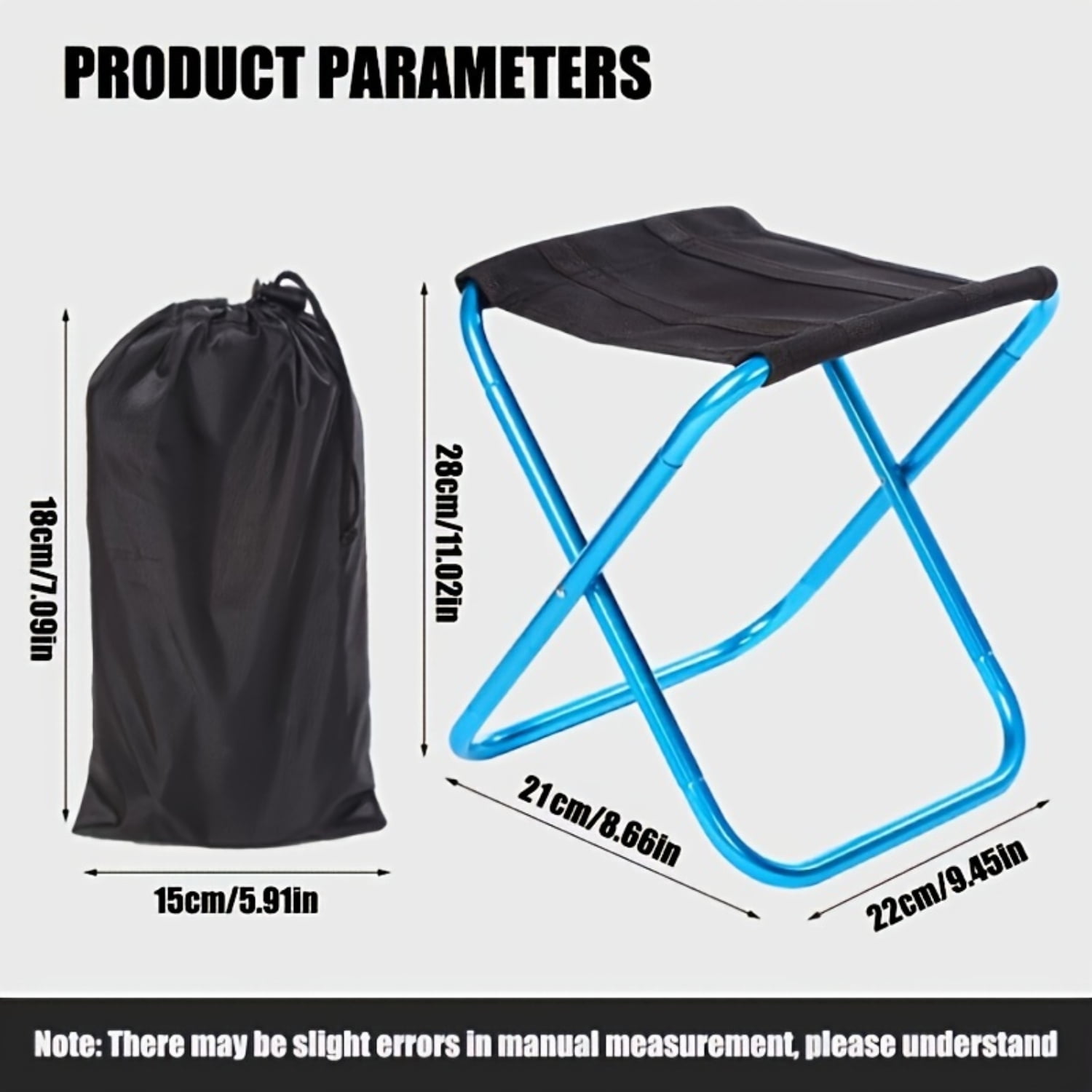 SHENZHXULIZX Compact Durable and Ultra-Portable Aluminum Folding Stool ...