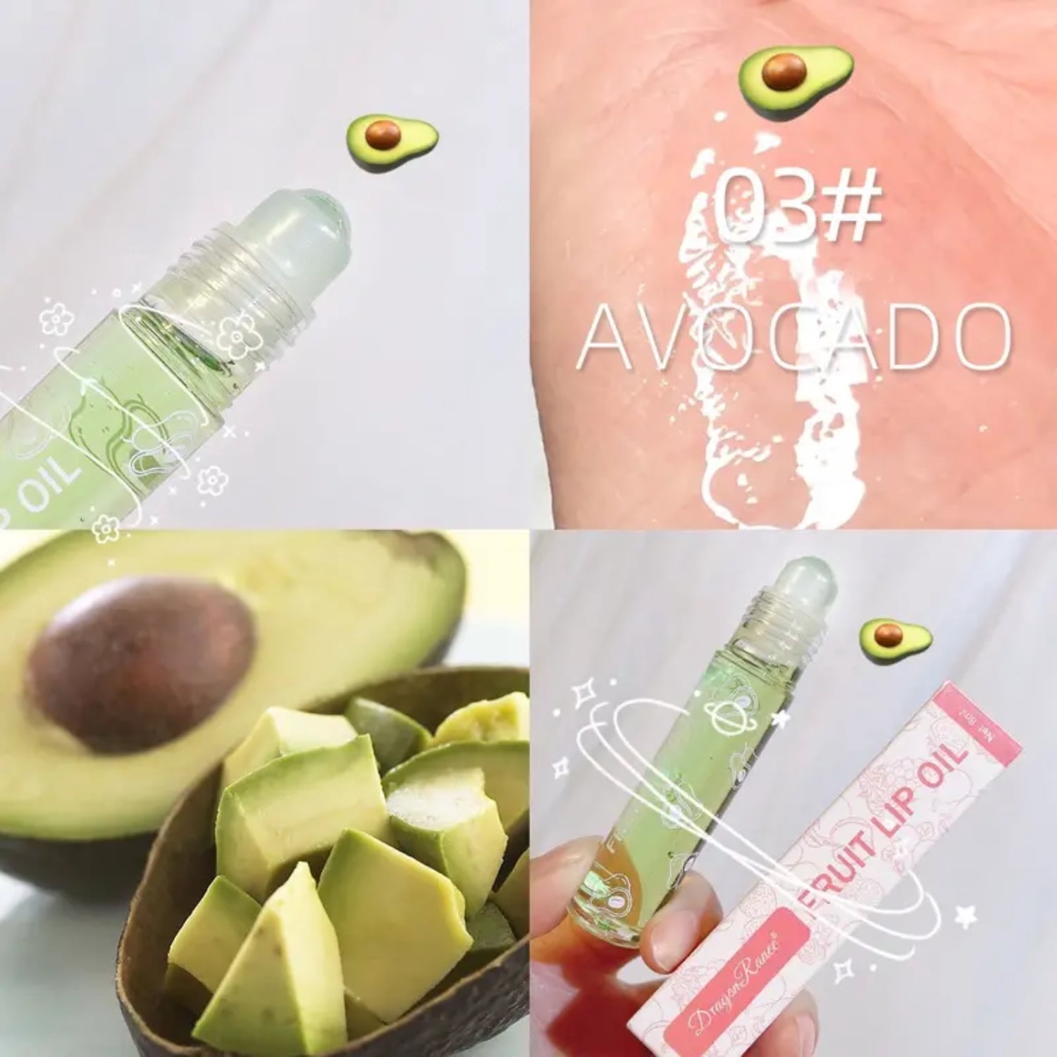 SHENZHXULIZX Refreshing Hydrating Fruit Flavour Makeup Ball Lip Balm ...