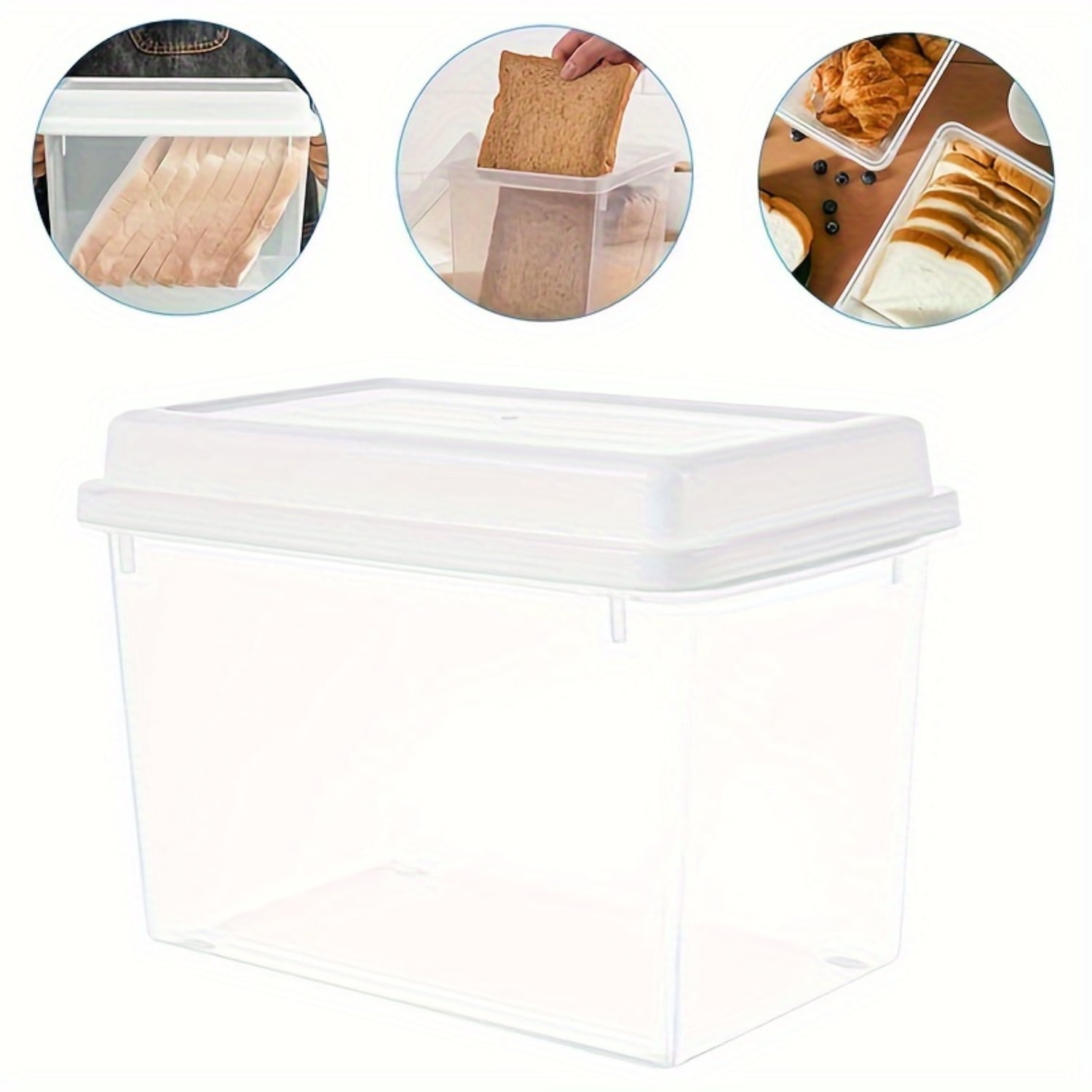 SHENZHYIQIMR Large Transparent and Reusable Plastic Container With Lid ...