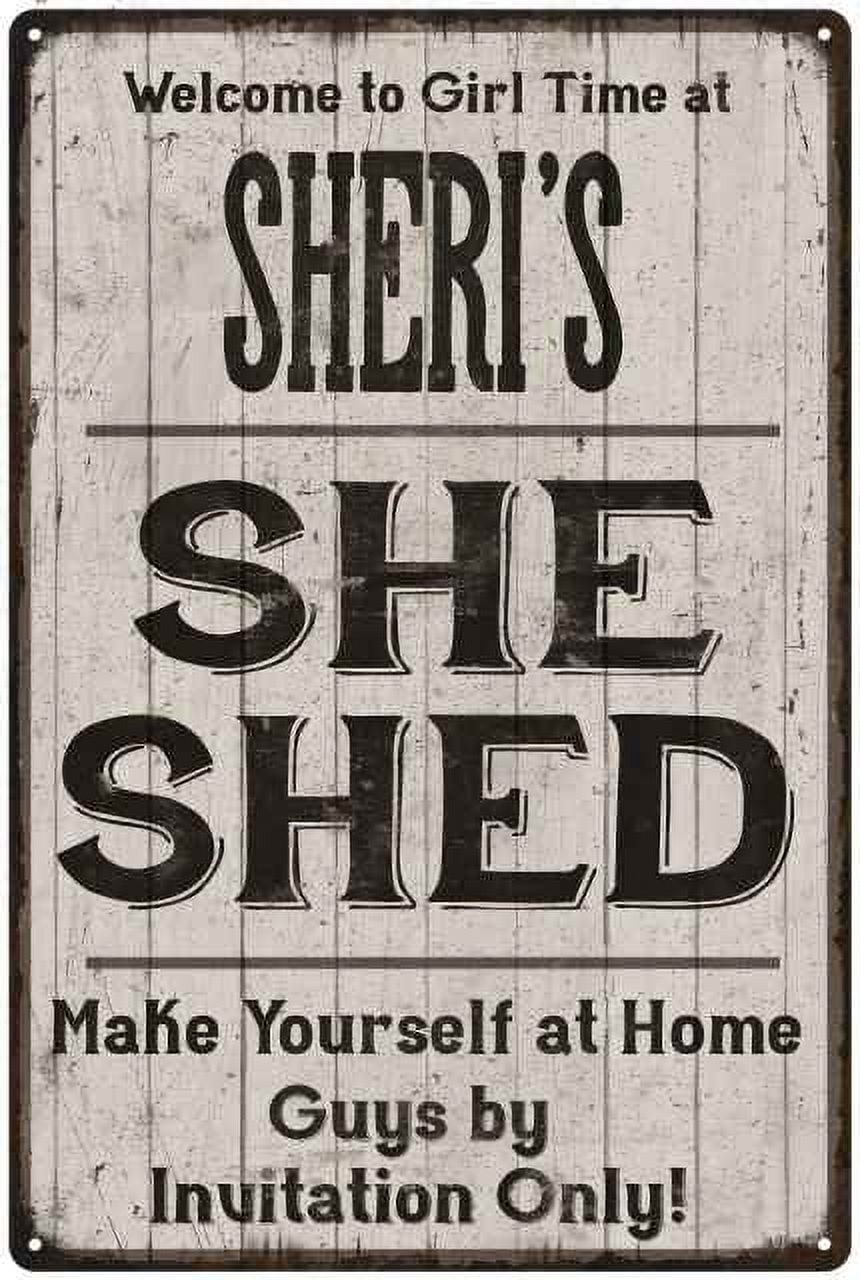 SHERI'S She Shed signGift Lady Cave Gift 8x12 Metal Sign 108120082382 ...