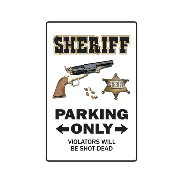 SHERIFF Aluminum Sign parking Aluminum Signs cop police deputy ...