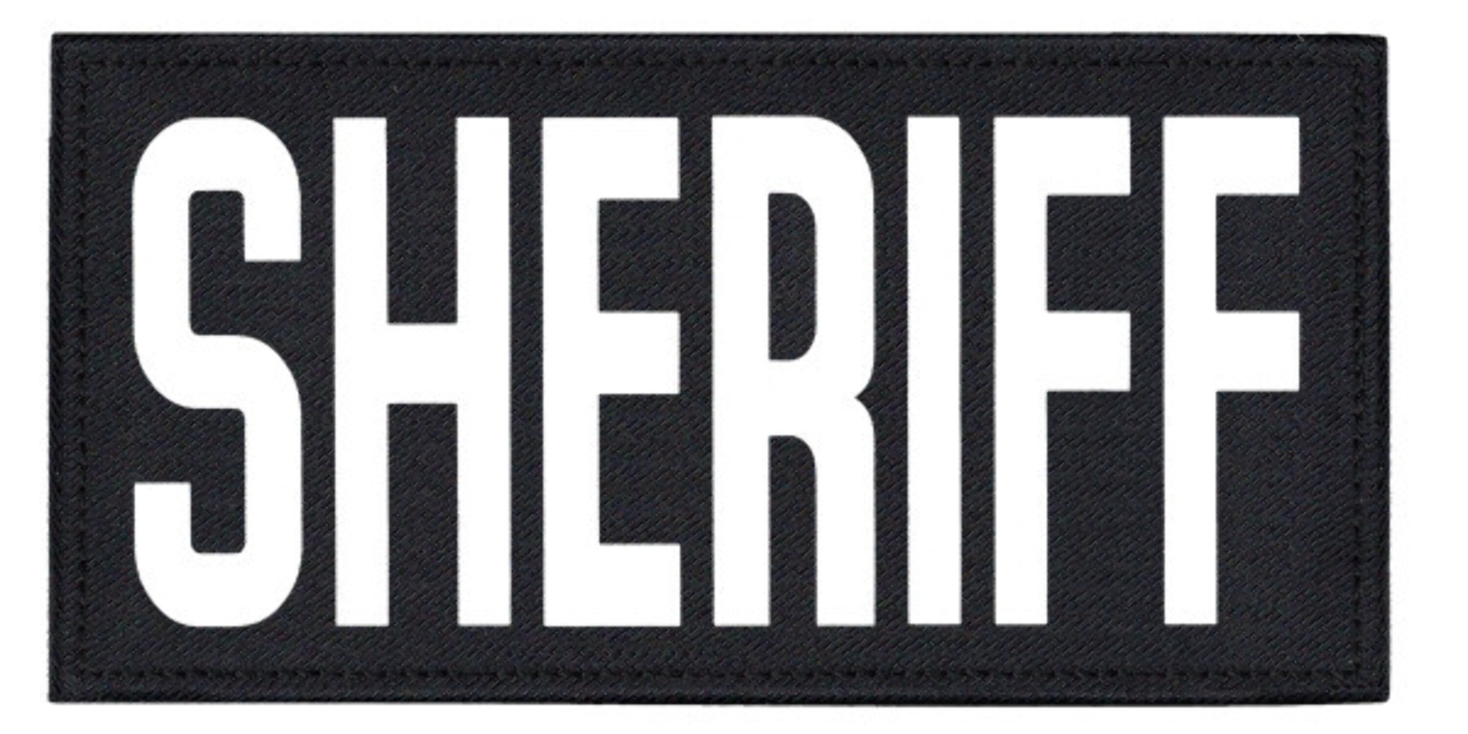 SHERIFF, Back Patch, Printed, Hook w/Loop, Tactical Style, White ...
