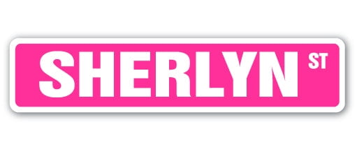 SHERLYN Street Sign Childrens Name Room Sign | Indoor/Outdoor | 36 ...