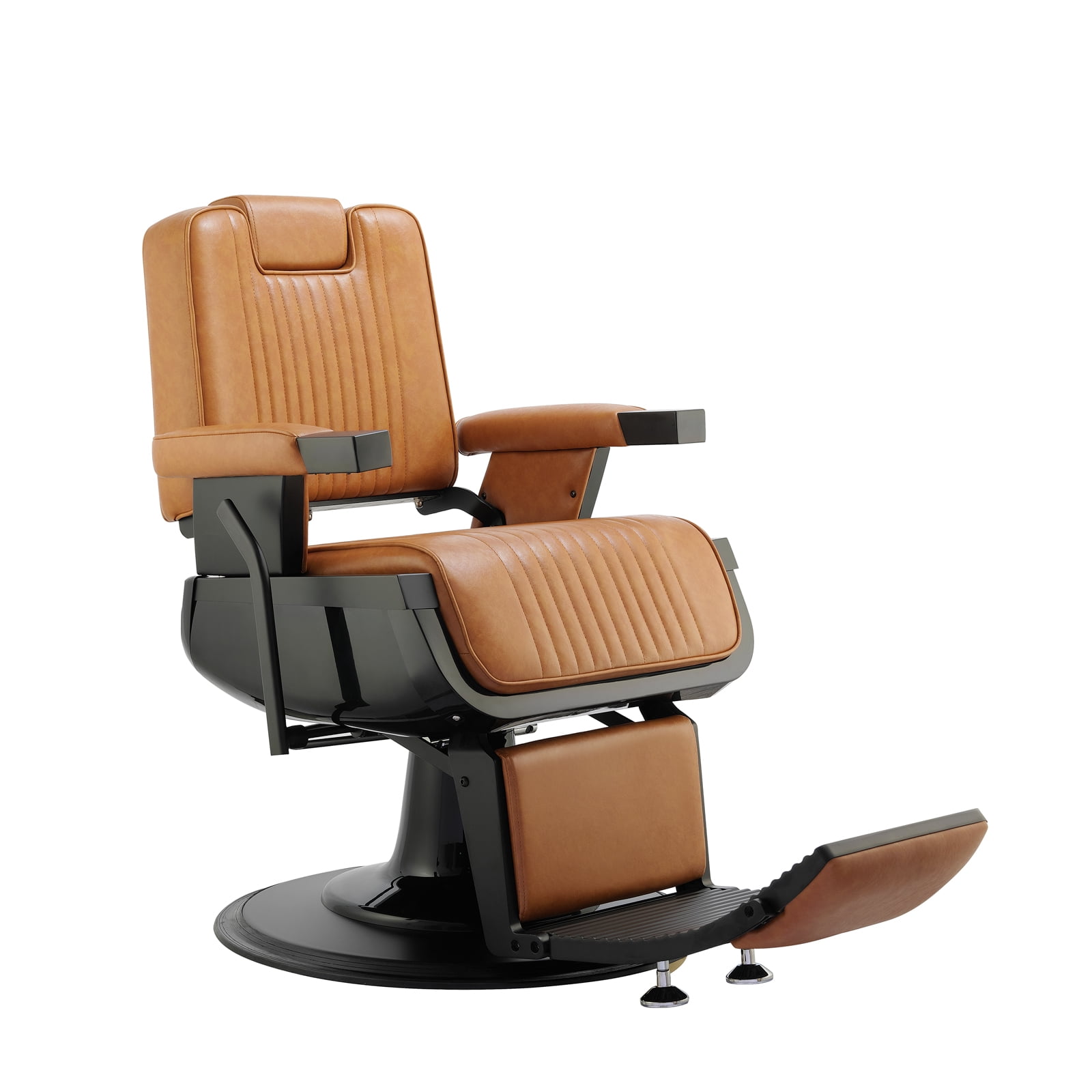 SHERMAN Adjustable Heavy Duty Barber Chair with Recliner Pump, Black ...